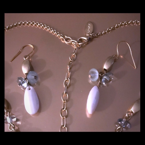 George | Jewelry | Gold Chain Beaded Y Necklace Earring Set | Poshmark